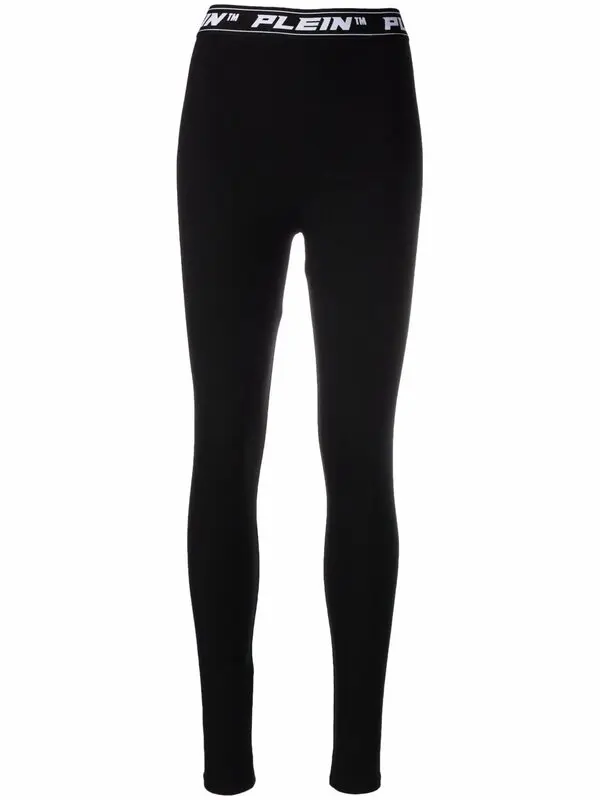 Philipp Plein Logo-waistband Leggings