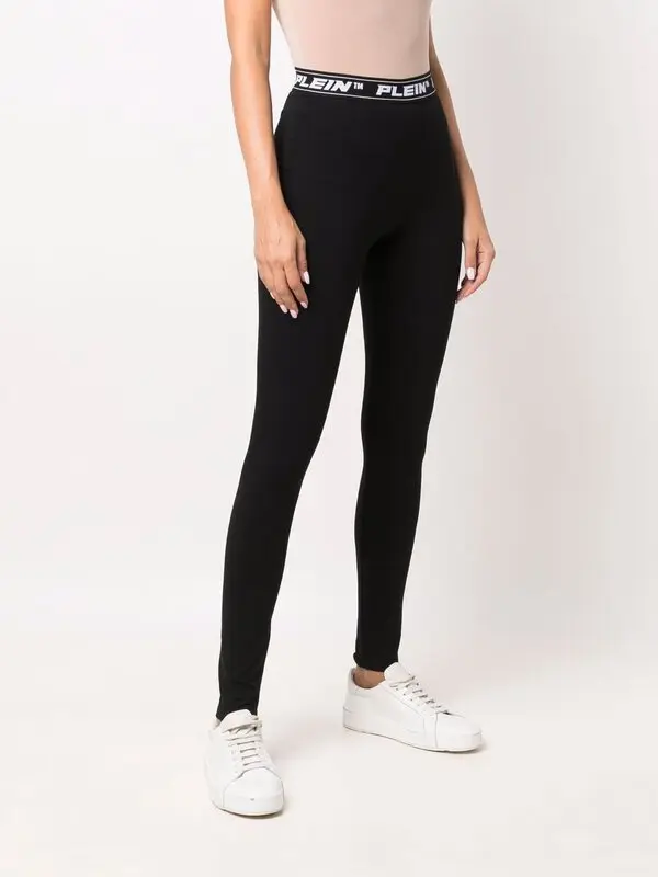Philipp Plein Logo-waistband Leggings
