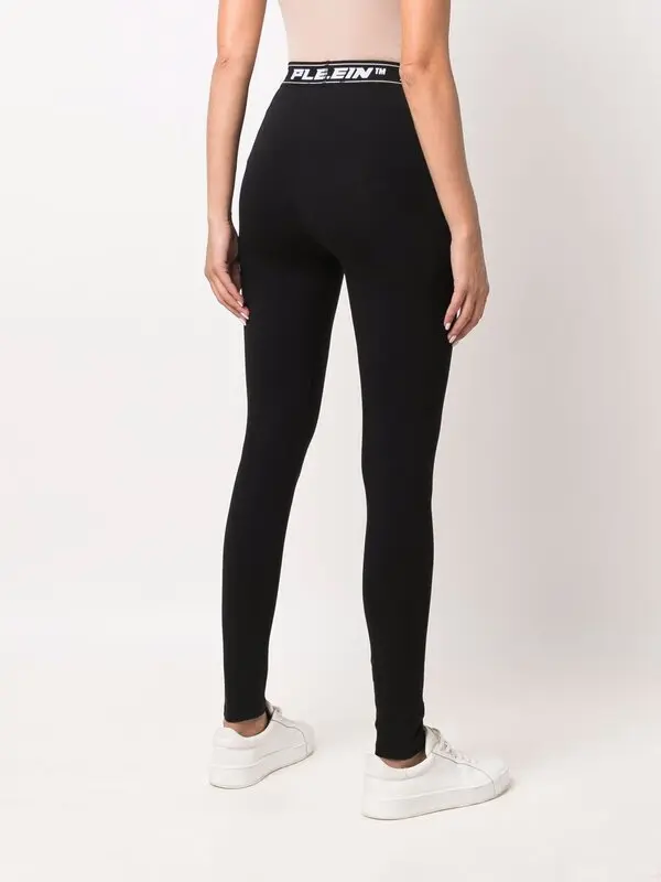 Philipp Plein Logo-waistband Leggings