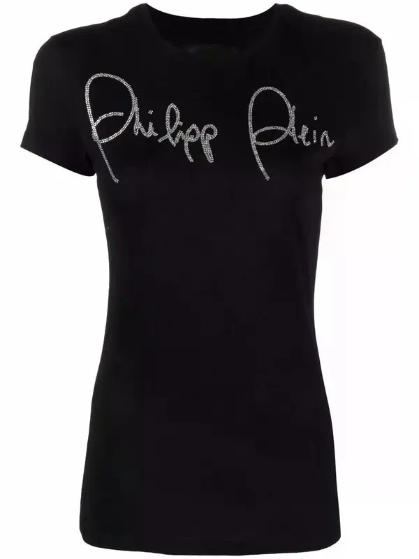 Philipp Plein Crystal-embellished Short-sleeved T-shirt - Black
