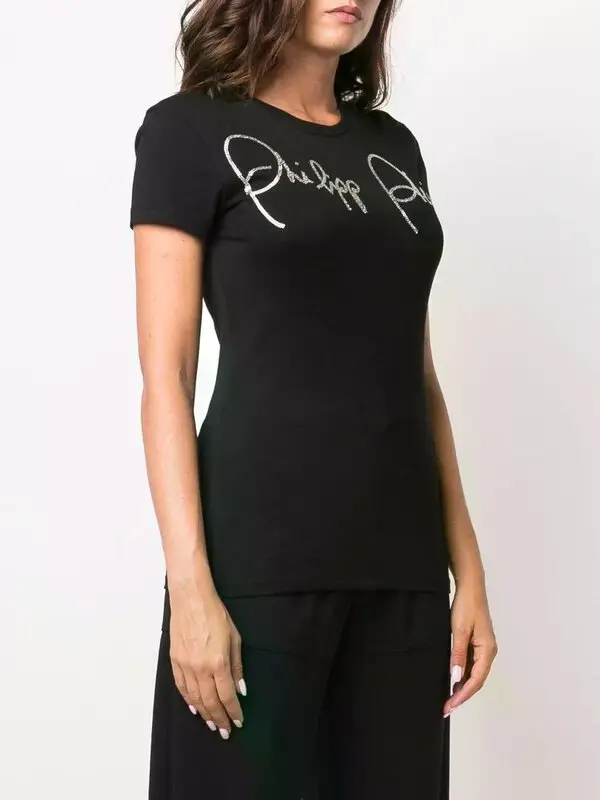 Philipp Plein Crystal-embellished Short-sleeved T-shirt - Black