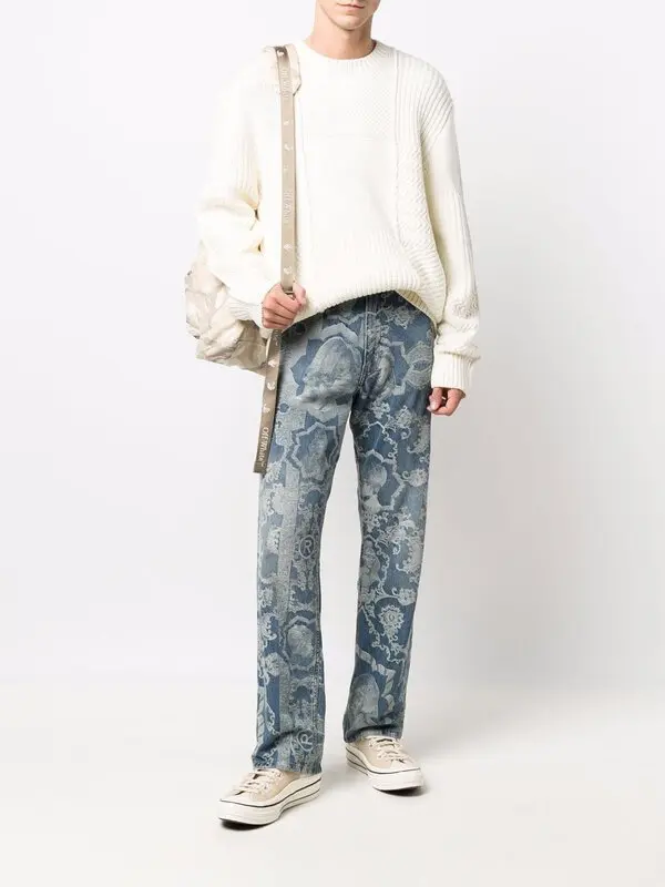DIESEL® Textured-knit Wool Jumper - White