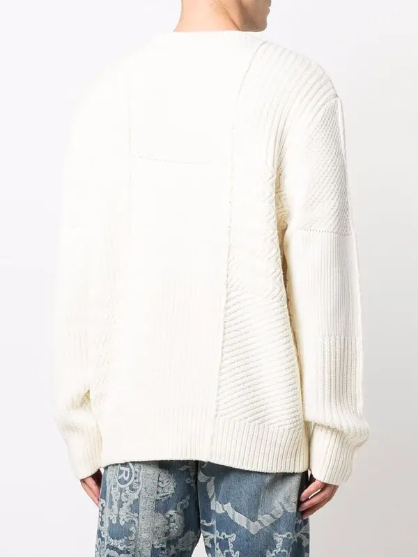 DIESEL® Textured-knit Wool Jumper - White