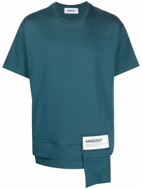 AMBUSH Waist Pocket Logo-print T-shirt - Blue