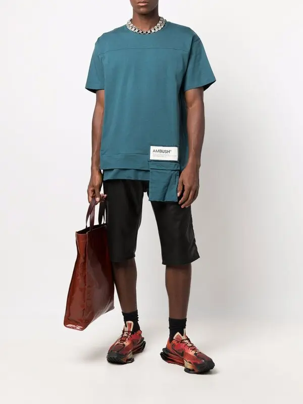 AMBUSH Waist Pocket Logo-print T-shirt - Blue