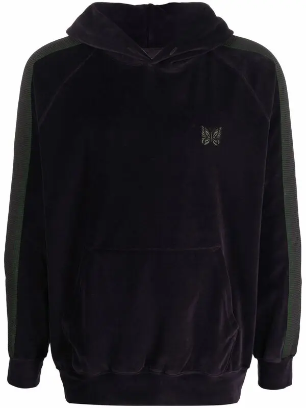 Needles Logo Embroidered Hoodie - Purple