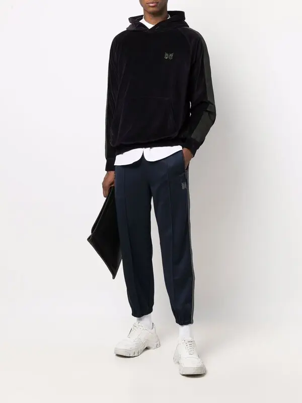 Needles Logo Embroidered Hoodie - Purple