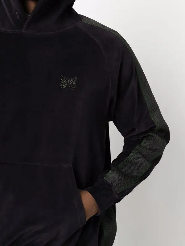 Needles Logo Embroidered Hoodie - Purple
