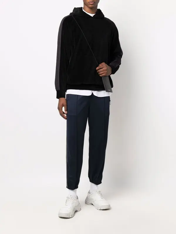 Needles Side-stripe Pullover Hoodie - Black