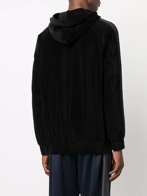 Needles Side-stripe Pullover Hoodie - Black