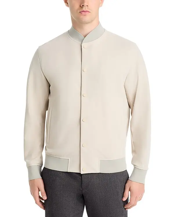 Theory Murphy Bomber Jacket In Precision Ponte - Silverstone