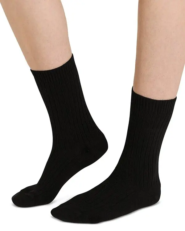 Hanro Ribbed Socks - Black