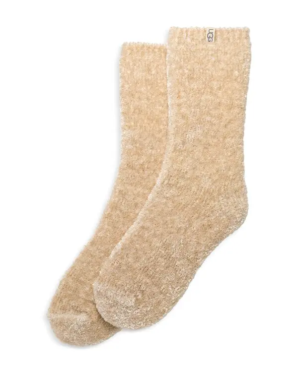 UGG Leda Sparkle Cozy Crew Socks Pack - Cream/wild Grape/black
