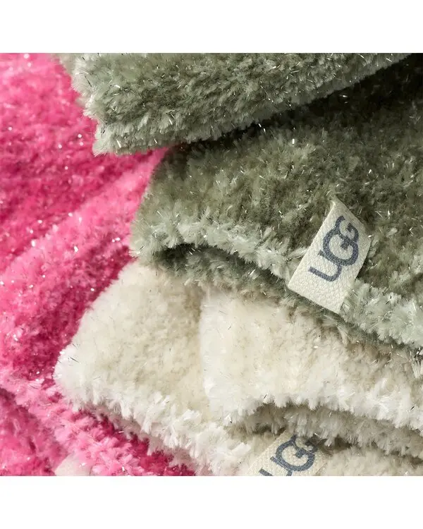 UGG Pack Of 3 Sparkle Cozy Crew Socks - Vinito/cream/strawberry