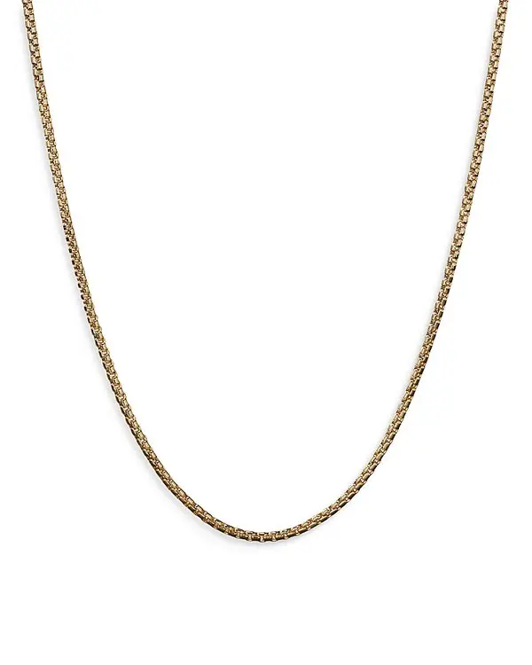 David Yurman 18k Yellow Box Chain Necklace - Gold