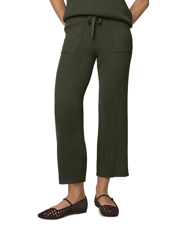 Splendid Georgie Ribbed Drawstring Pants - Green Spruce