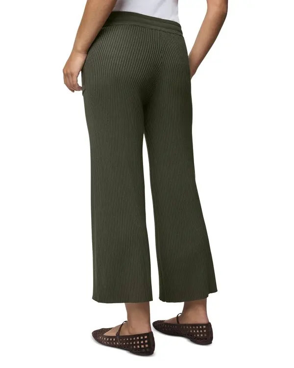 Splendid Georgie Ribbed Drawstring Pants - Green Spruce