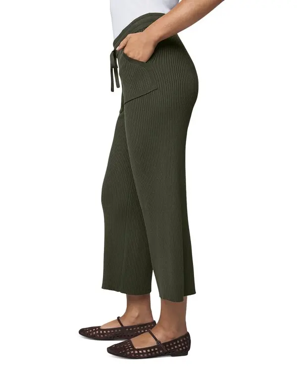 Splendid Georgie Ribbed Drawstring Pants - Green Spruce