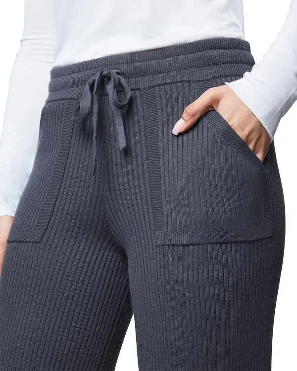 Splendid Georgie Ribbed Drawstring Pants - Ice Navy