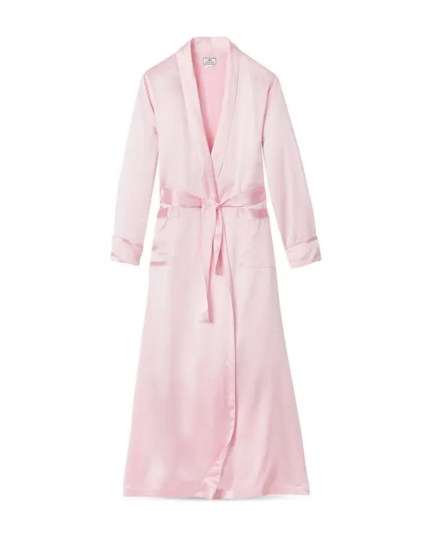 PETITE PLUME Silk Long Robe - Pink