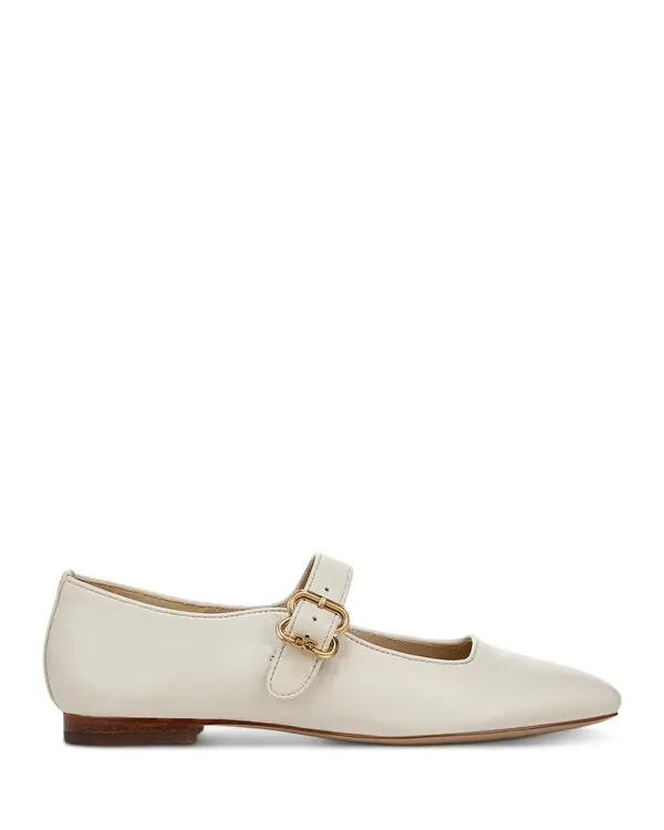Sam Edelman Michaela Buckled Flats - Ivory