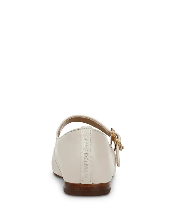 Sam Edelman Michaela Buckled Flats - Ivory