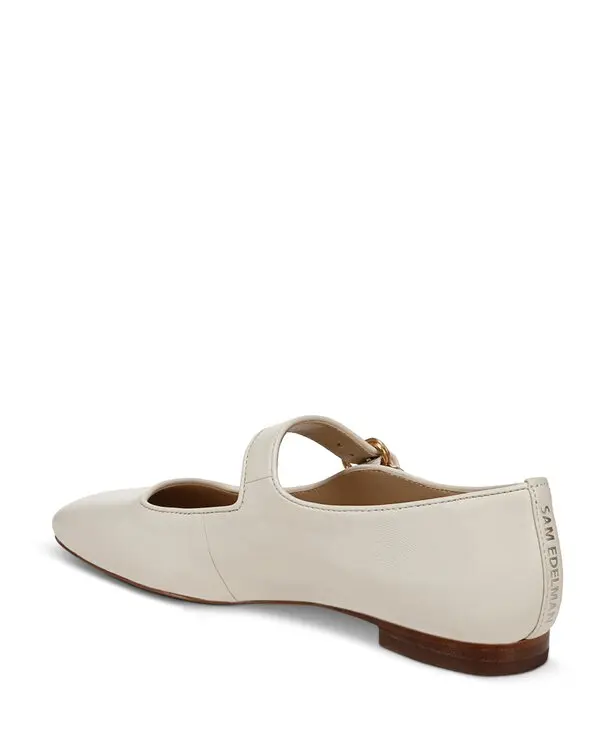 Sam Edelman Michaela Buckled Flats - Ivory