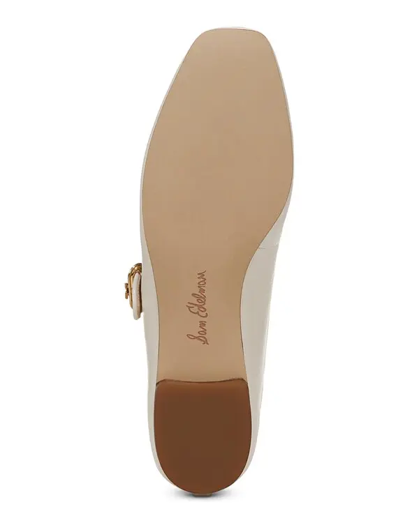 Sam Edelman Michaela Buckled Flats - Ivory