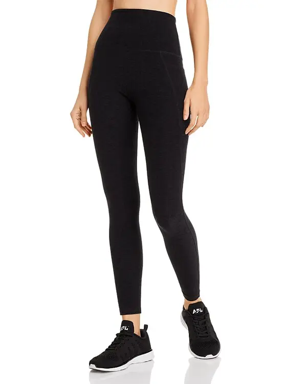 Beyond Yoga Spacedye Out Of Pocket High Waisted Midi Legging - Darkest Night