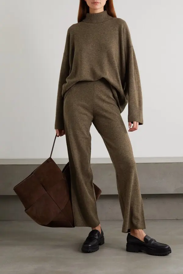 Le Kasha Ottawa Organic Cashmere Straight-leg Pants
