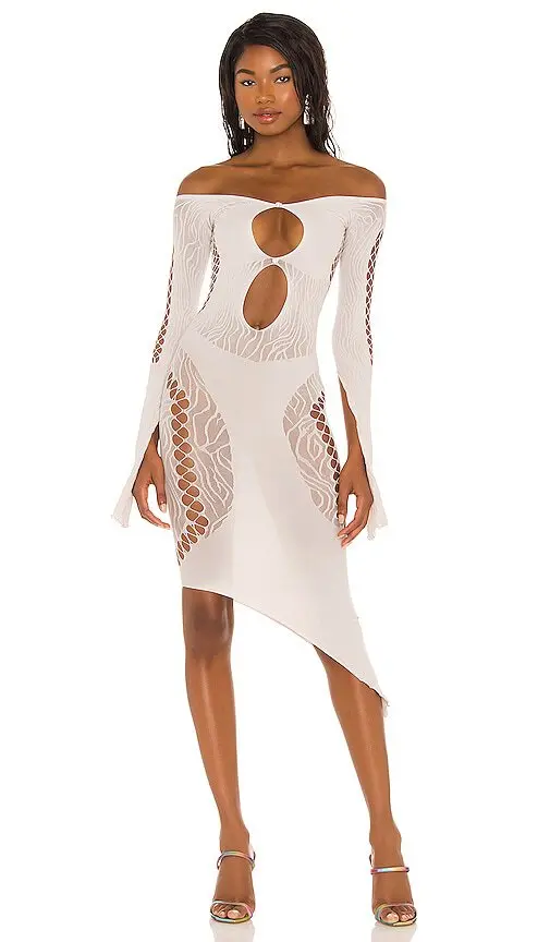 Poster Girl The Charlotte Dress In White - Bone | Editorialist