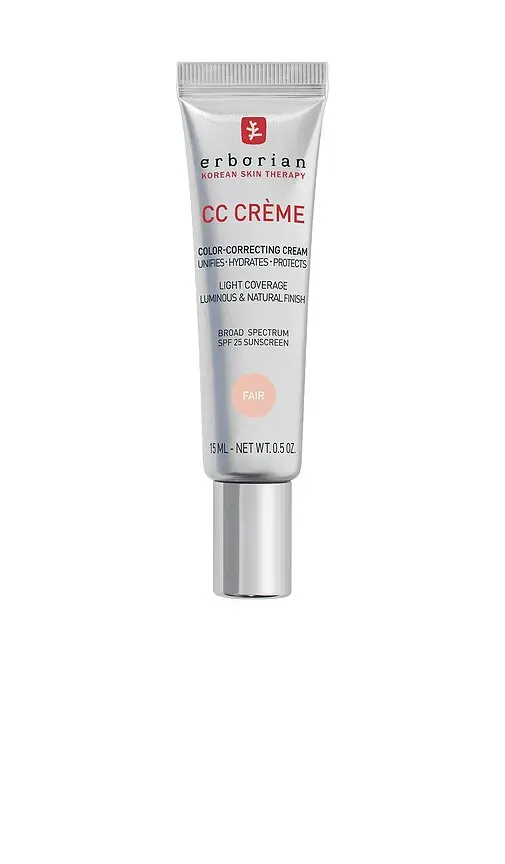 ERBORIAN Travel Cc Cream Color-corrector With Korean 2% Centella Asiatica & Hyaluronic Acid - Fair