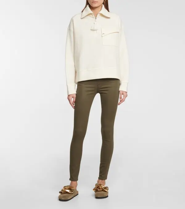 FRAME Le Skinny De Jeanne Mid-rise Jeans - Green