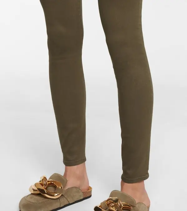 FRAME Le Skinny De Jeanne Mid-rise Jeans - Green
