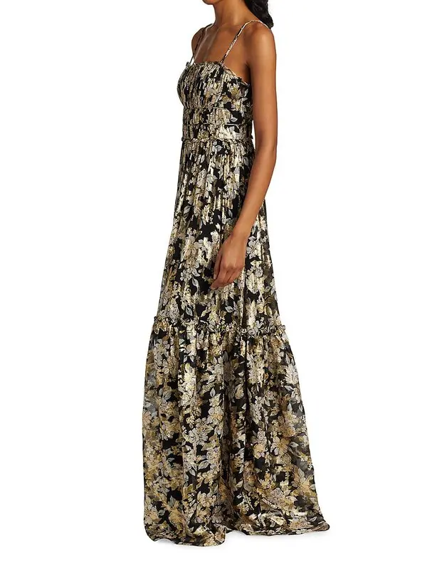 knee length dresses for ladies ML Monique Lhuillier Melanie Chiffon Maxi Dress main image 0