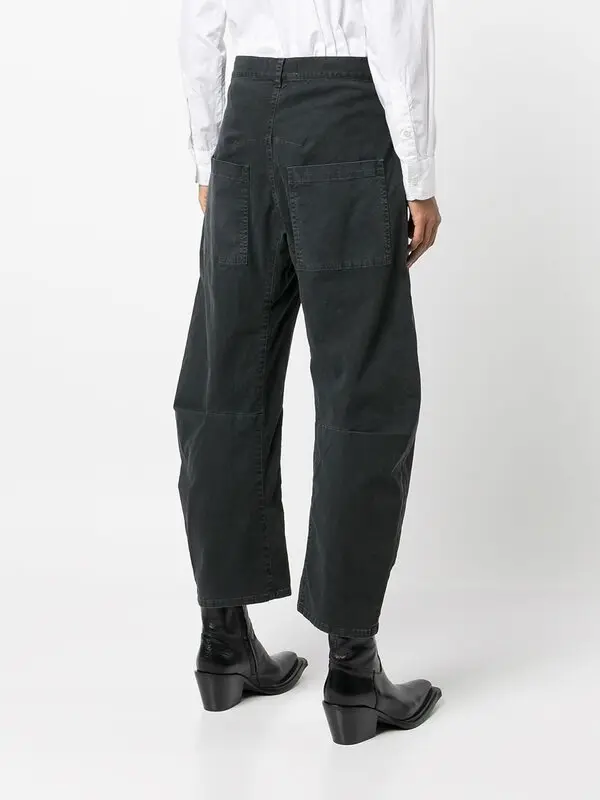 NILI LOTAN Curved-leg Denim Jeans - Grey