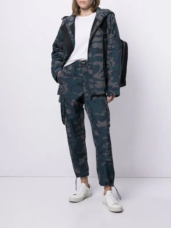 PORTS V Camouflage-print Cargo Trousers