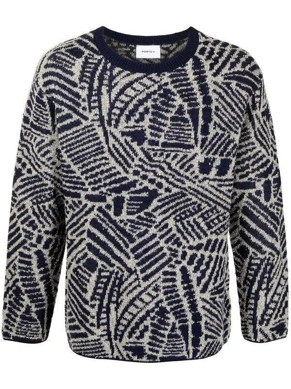 PORTS V Abstract-pattern Sweater