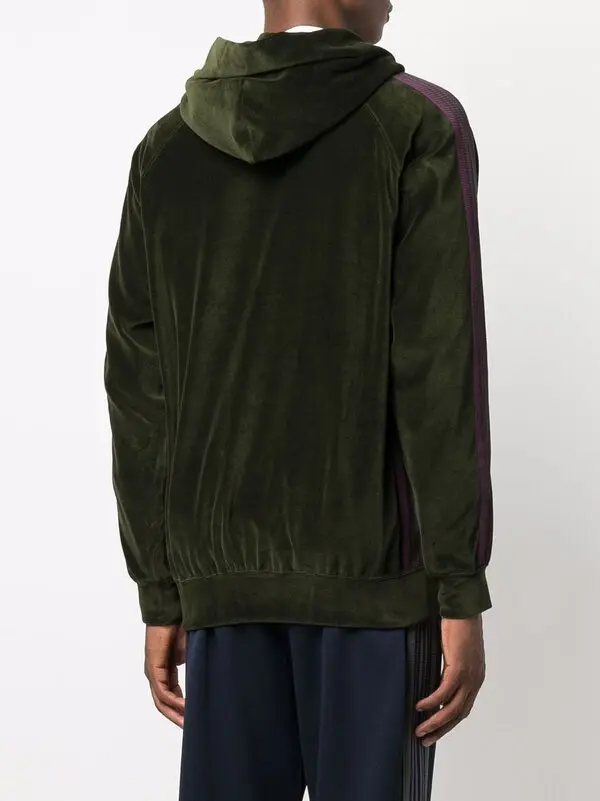 Needles Logo Embroidered Hoodie - Green