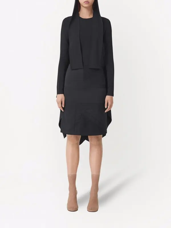 Burberry Flag Print Draped Skirt