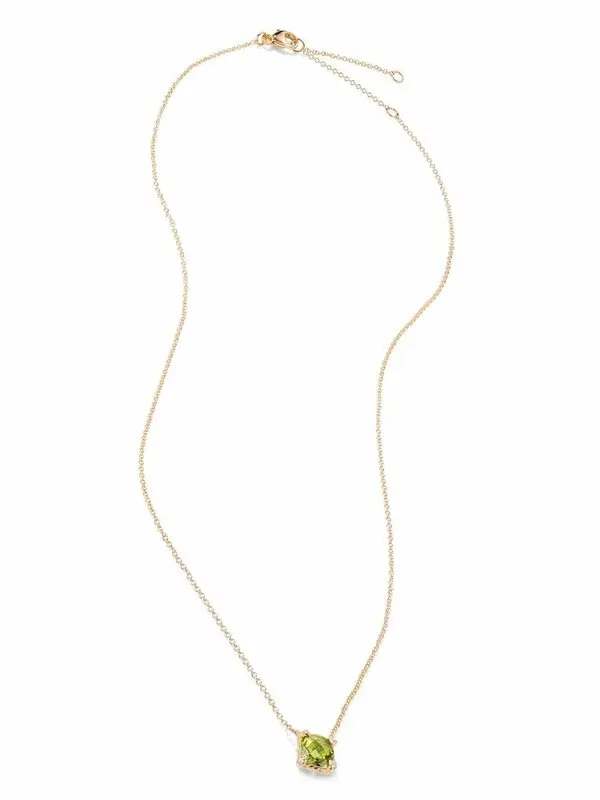 David Yurman 18kt Yellow Châtelaine Peridot & Diamond Pendant Necklace - Gold