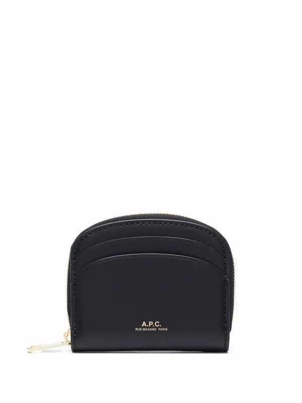 A.p.c. Demi-lune Mini Compact Wallet - Black