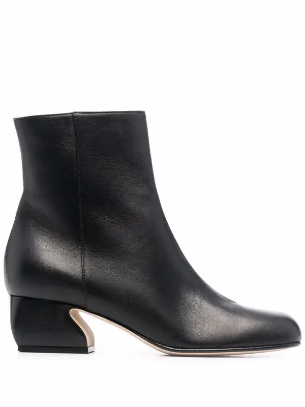 SERGIO ROSSI Block-heel Ankle Boots - Black