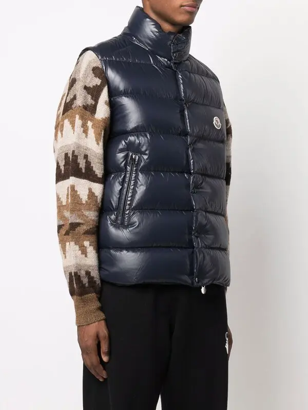 Moncler Tibb High-neck Gilet - Blue