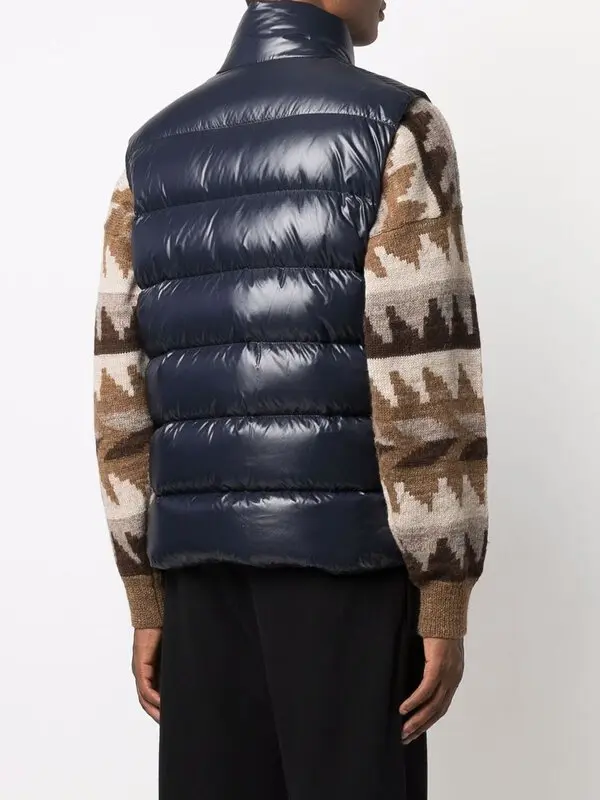 Moncler Tibb High-neck Gilet - Blue