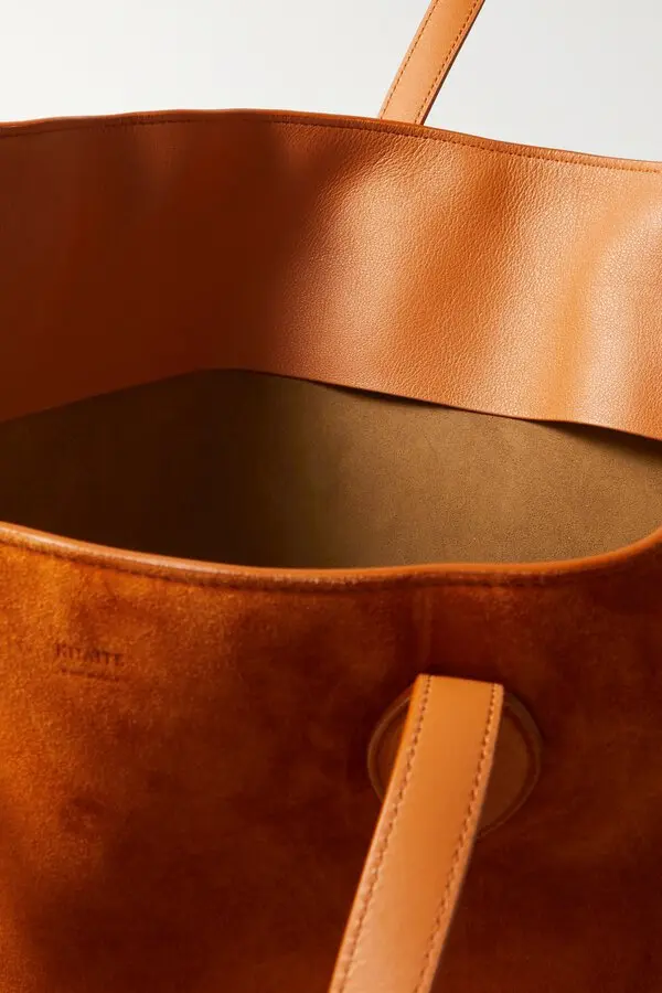 Khaite Osa Medium Suede Tote - Brown | Editorialist