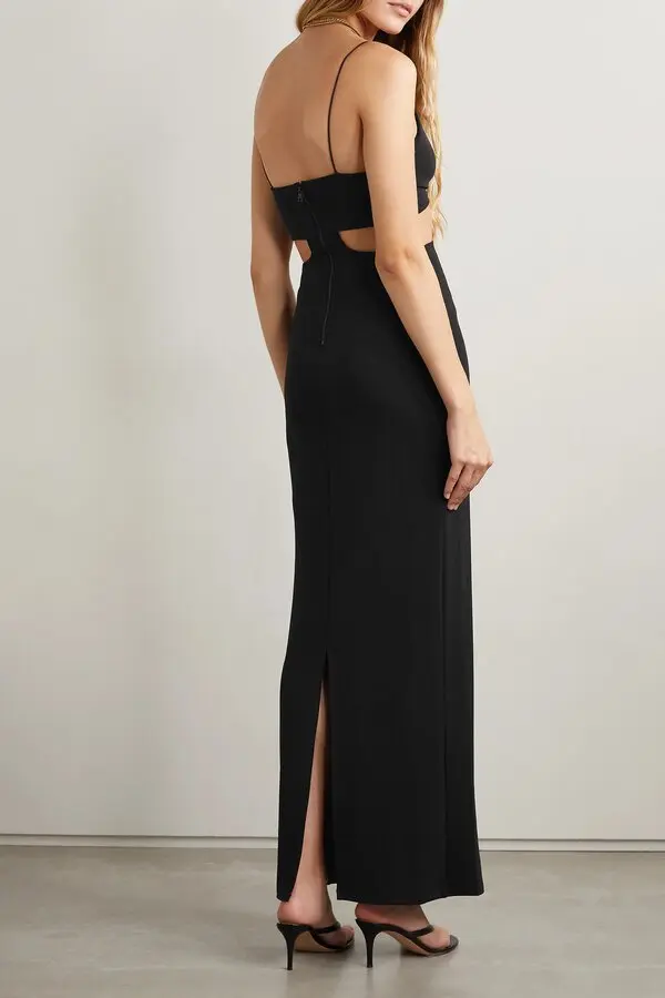 white christmas dresses Contrast Rib Cut Out Dress – Clothesline Clothing Co