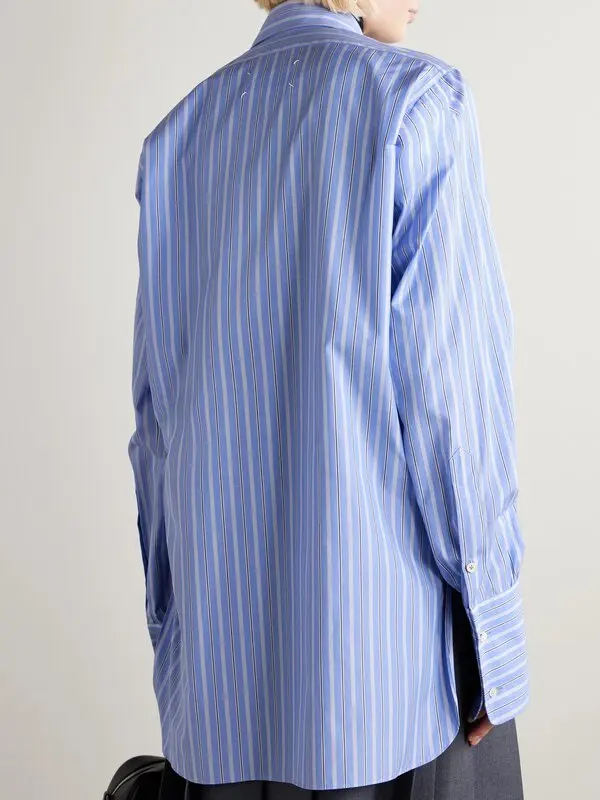 MAISON MARGIELA Striped Cotton-poplin Shirt