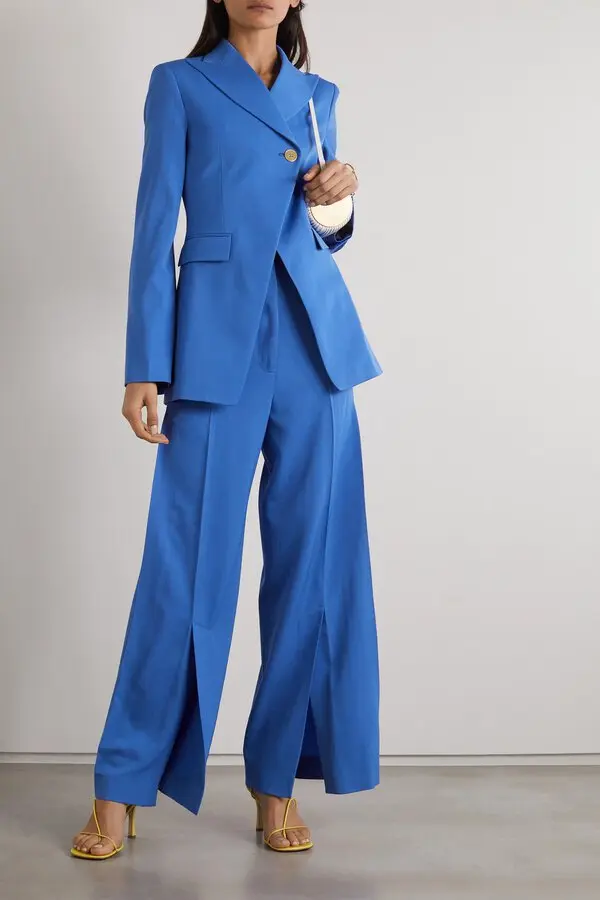 JW Anderson Grain De Poudre Wool Wide-leg Pants