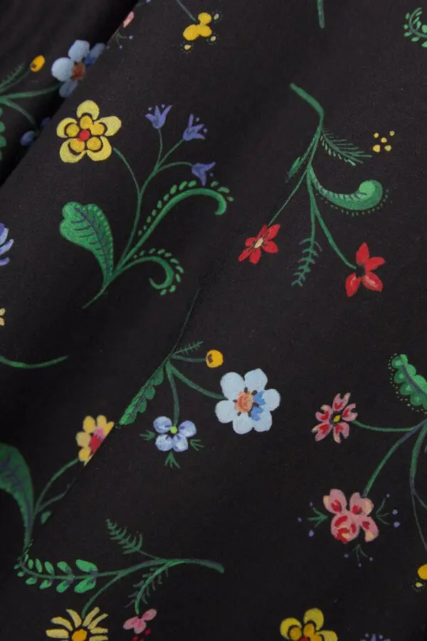 Horror Vacui Ruby Scalloped Floral-print Cotton-poplin Midi Dress